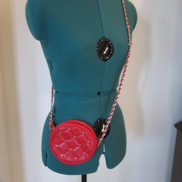Bags | Small Red Round Purse | Poshmark